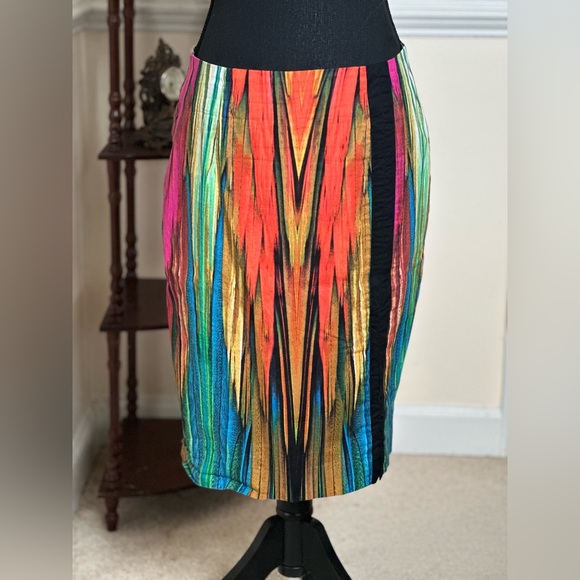 Worthington | Skirts | Vibrant Multicolor Pencil Skirt | Poshmark